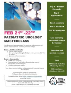 Paediatric Urology Masterclass poster | British Association of ...