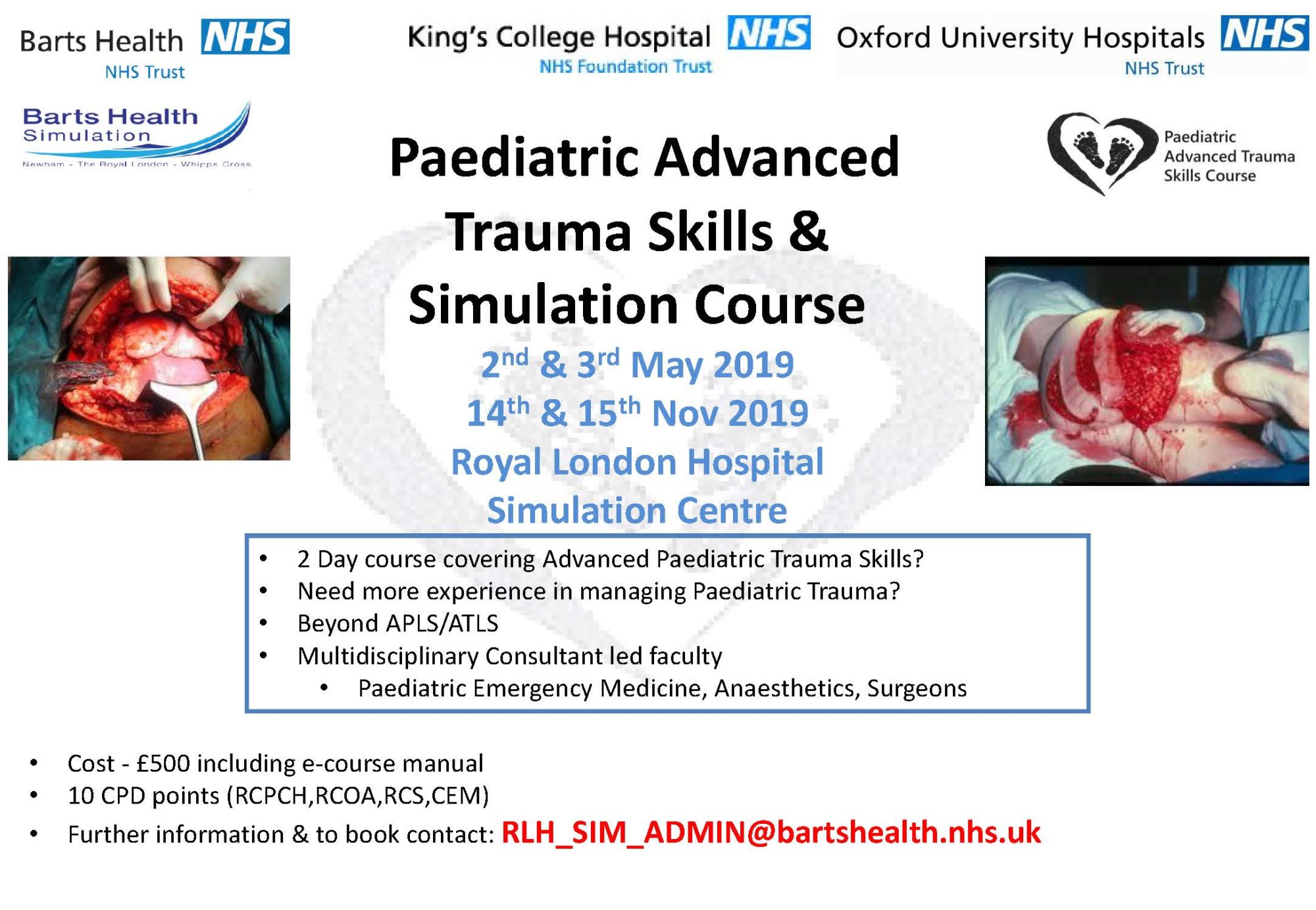 Paediatric Advanced Trauma Skills & Simulation Course | British ...