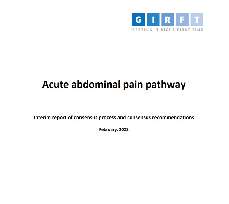 GIRFT acute abdo pain pathway | British Association of Paediatric Surgeons