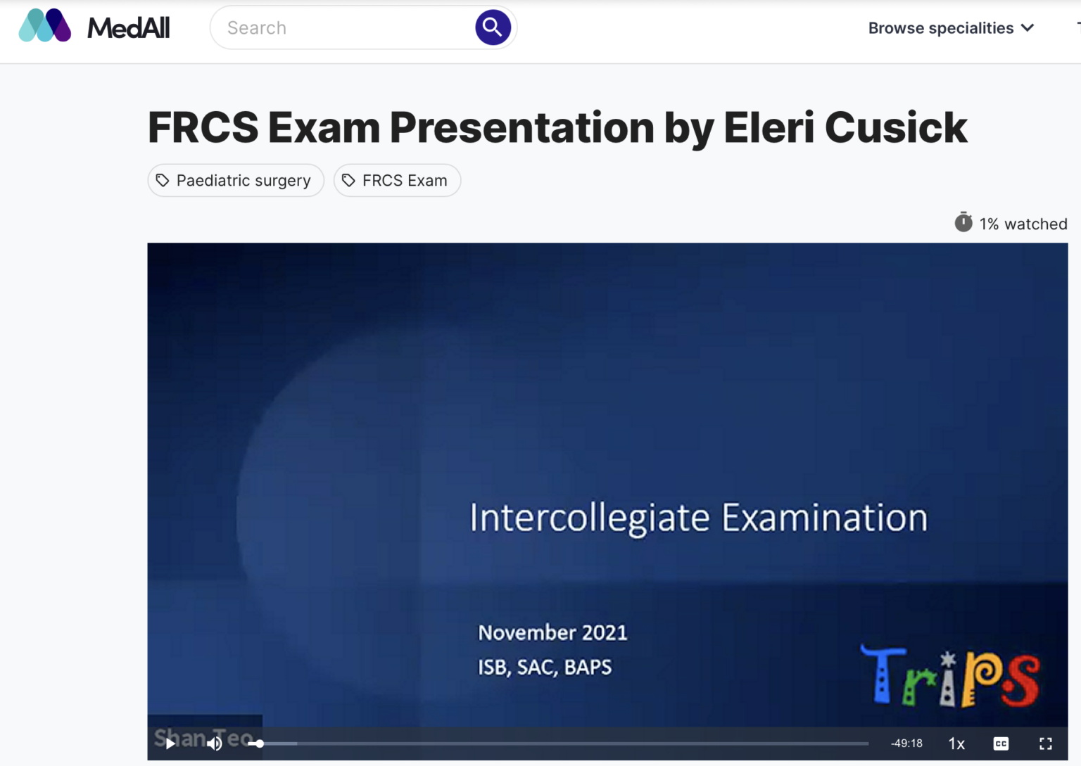 FRCS Exam | British Association of Paediatric Surgeons